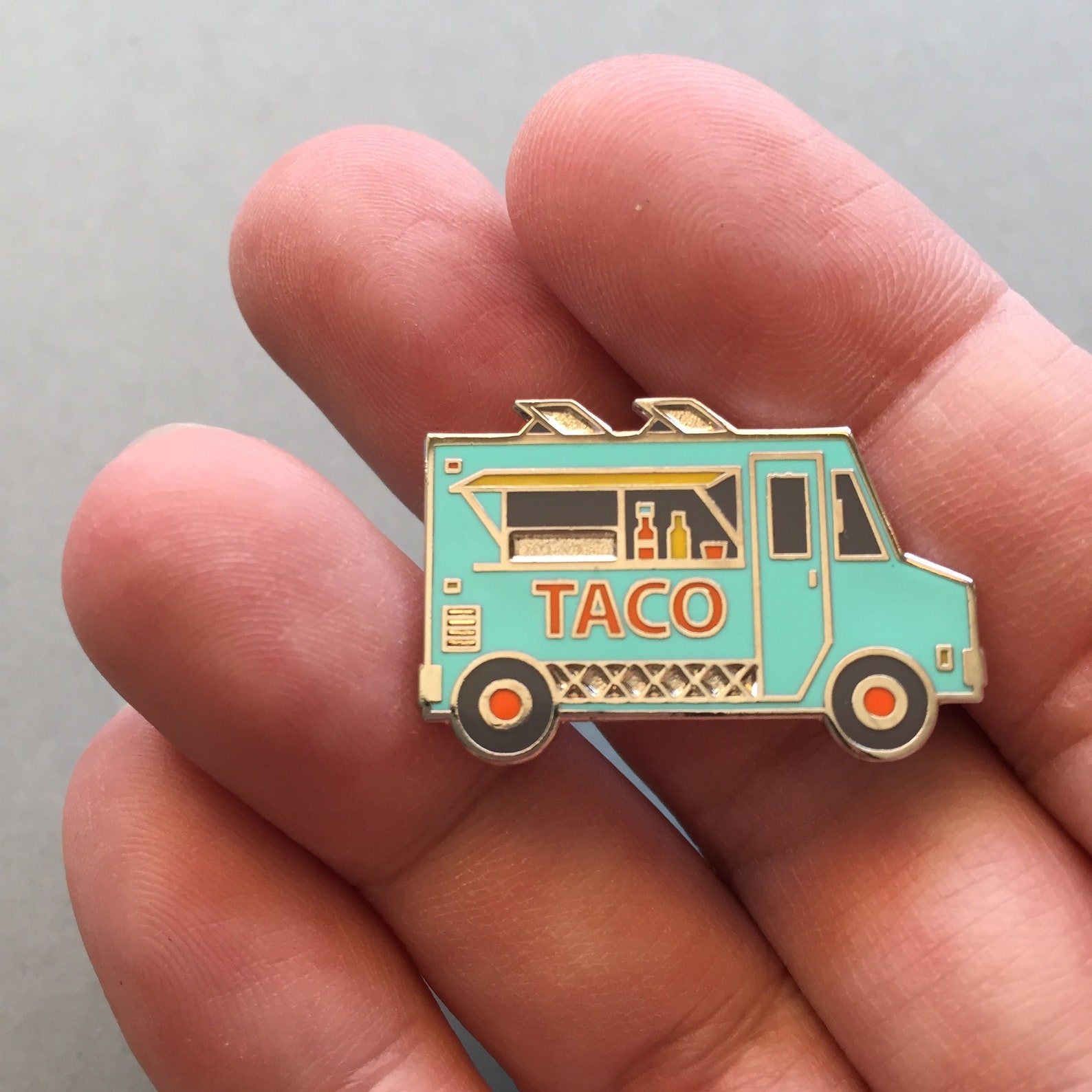 Taco Truck Hard Enamel Pin Food Trucks Brooch Hot - Etsy