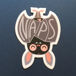 Bat Nap - Sticker for Planner - Laptop Sticker - Nap Lover - Guano - Etsy