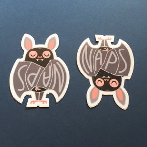 Bat Nap - Sticker for Planner - Laptop Sticker - Nap Lover - Guano - Etsy