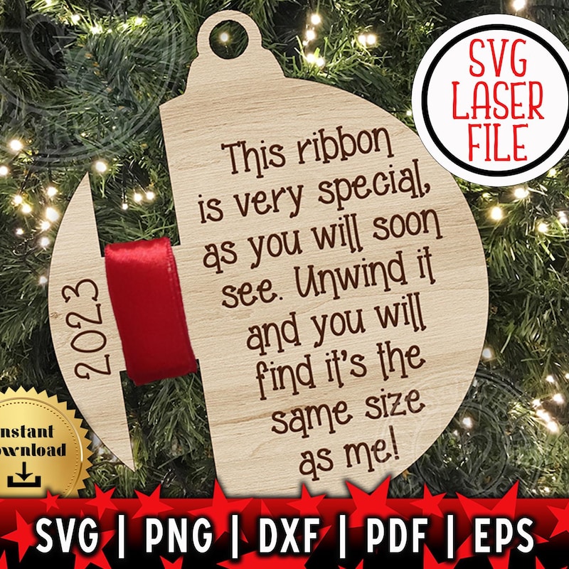 Height Ribbon Bauble - Etsy UK