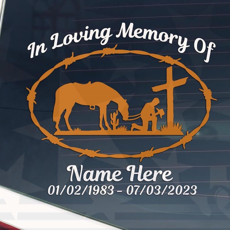 In Loving Memory Car Decal - Etsy
