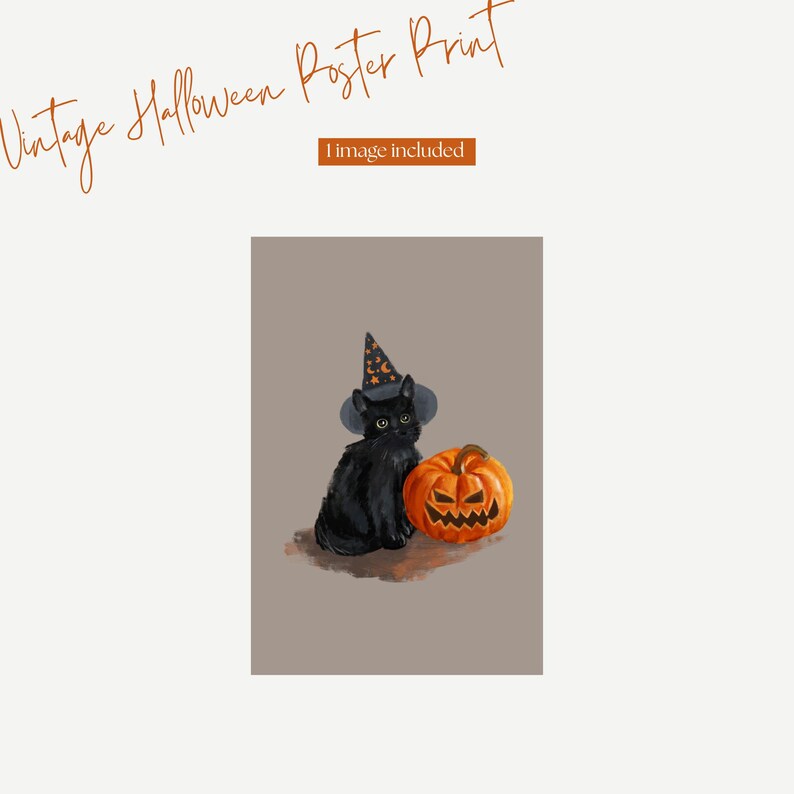 Vintage Halloween Cat Print: Spooky Wall Art (digital Download) - Etsy