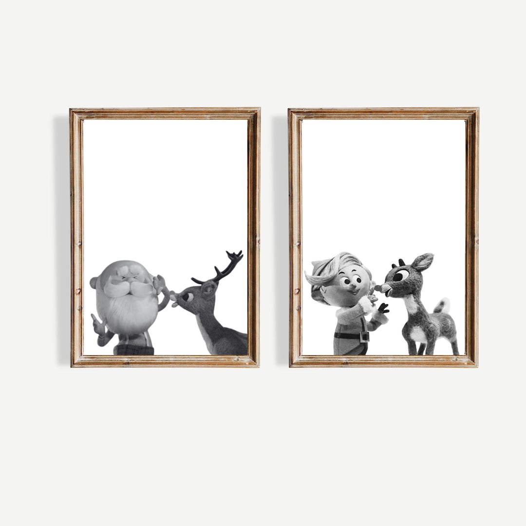 Rudolph the Red Nosed Reindeer Wall Art | Christmas Prints | Digital ...