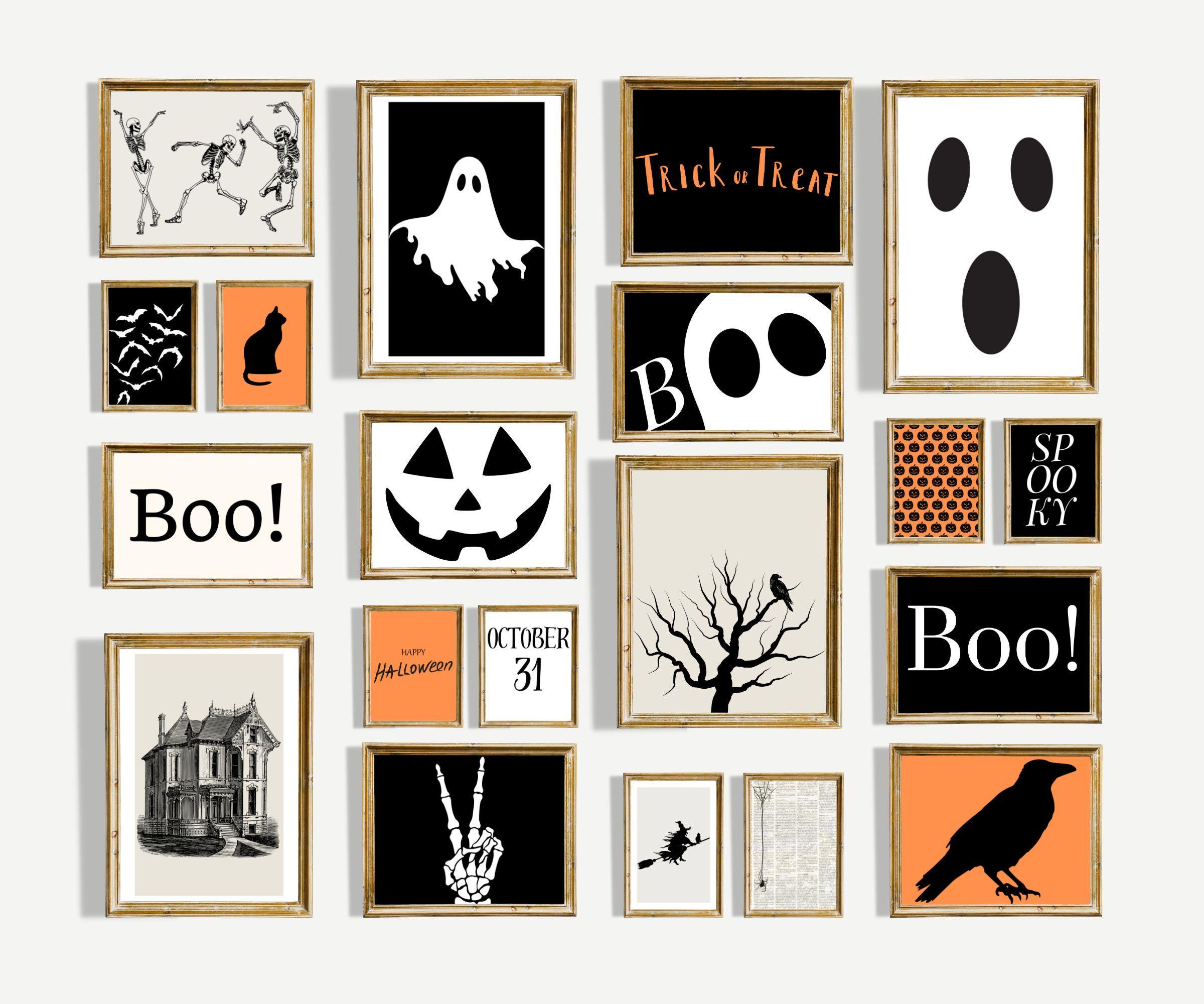 Halloween Gallery Wall Set of 20 | Halloween Printable Wall Art ...