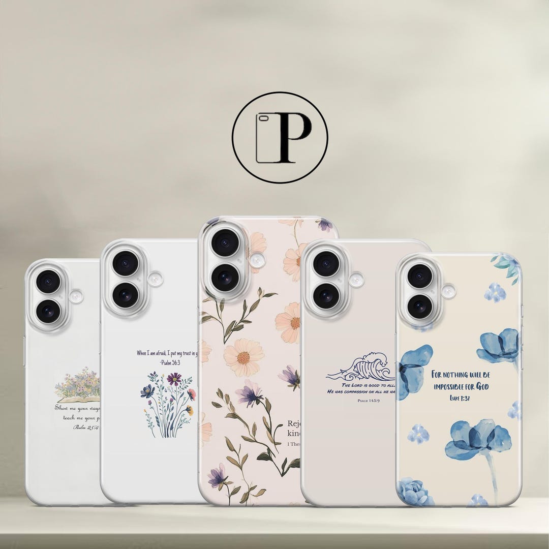 Psalm Scripture Phone Case Bible Verse Jesus Christ for iPhone 16 15 ...