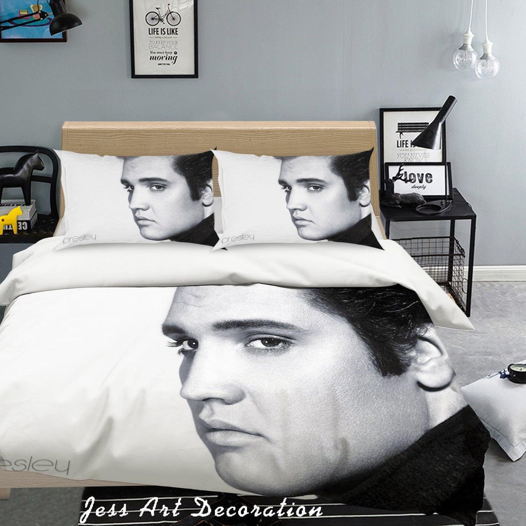 3D Elvis Presley Bedding Set Quilt Cover With Pillowcases, Queen, King ...