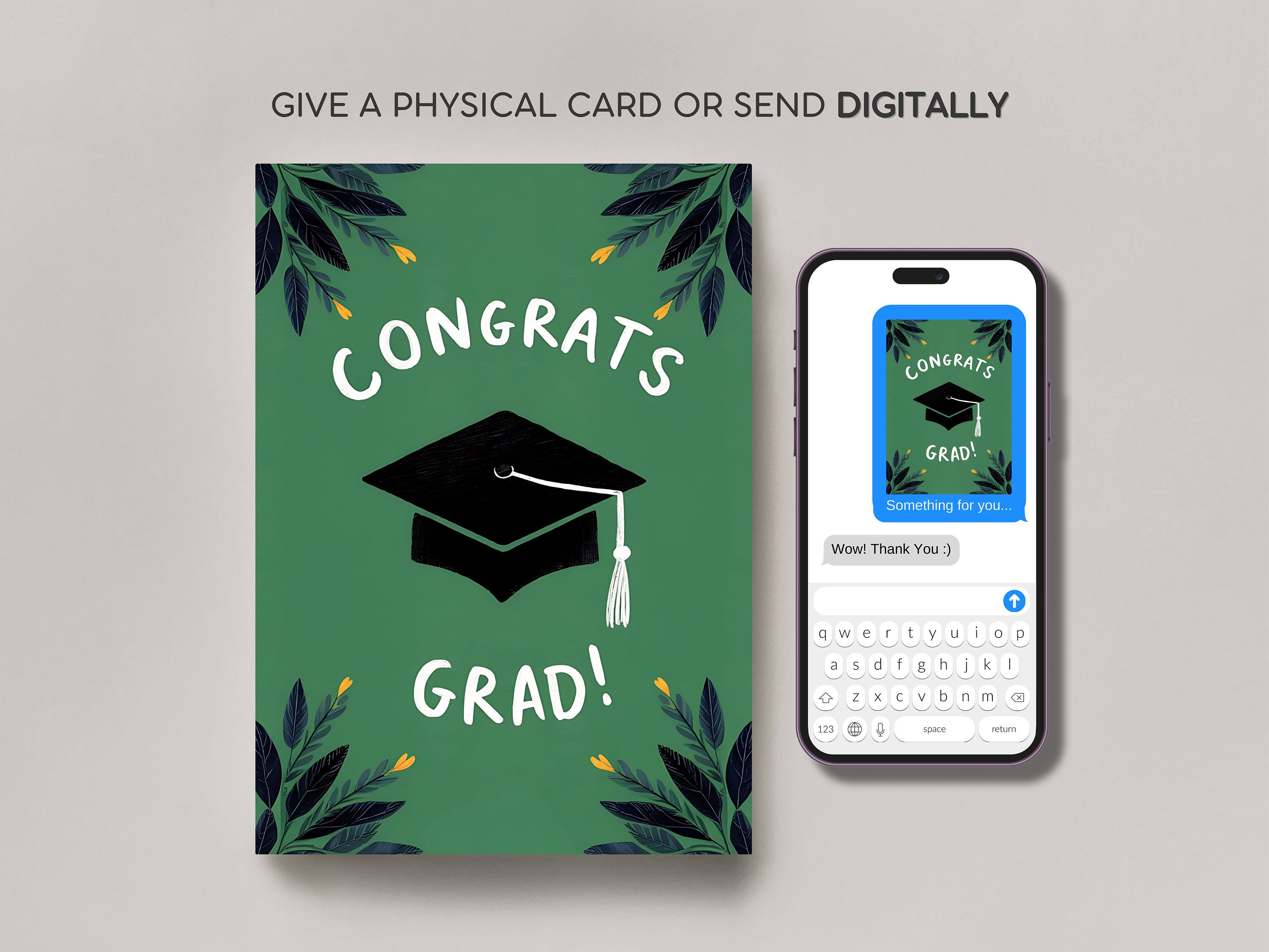 Graduation Greeting Card Printable Congratulations Grad Card High ...