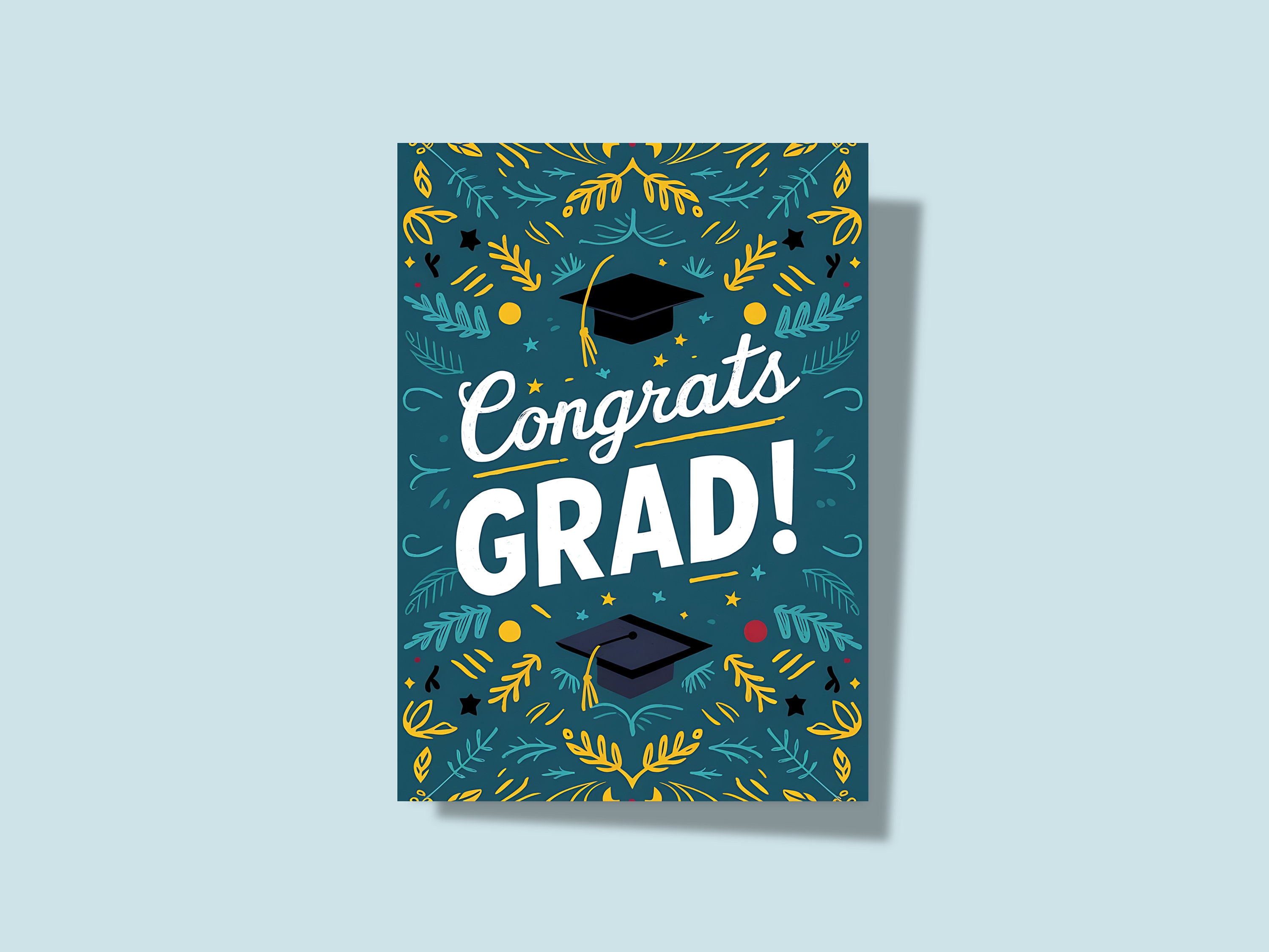 Graduation Greeting Card Printable Congratulations Grad Card High ...
