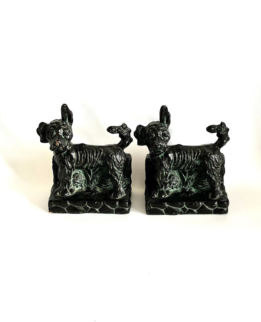 Ronson Tiperari Dog Bookends Pair 1930 USA Scarce - Etsy