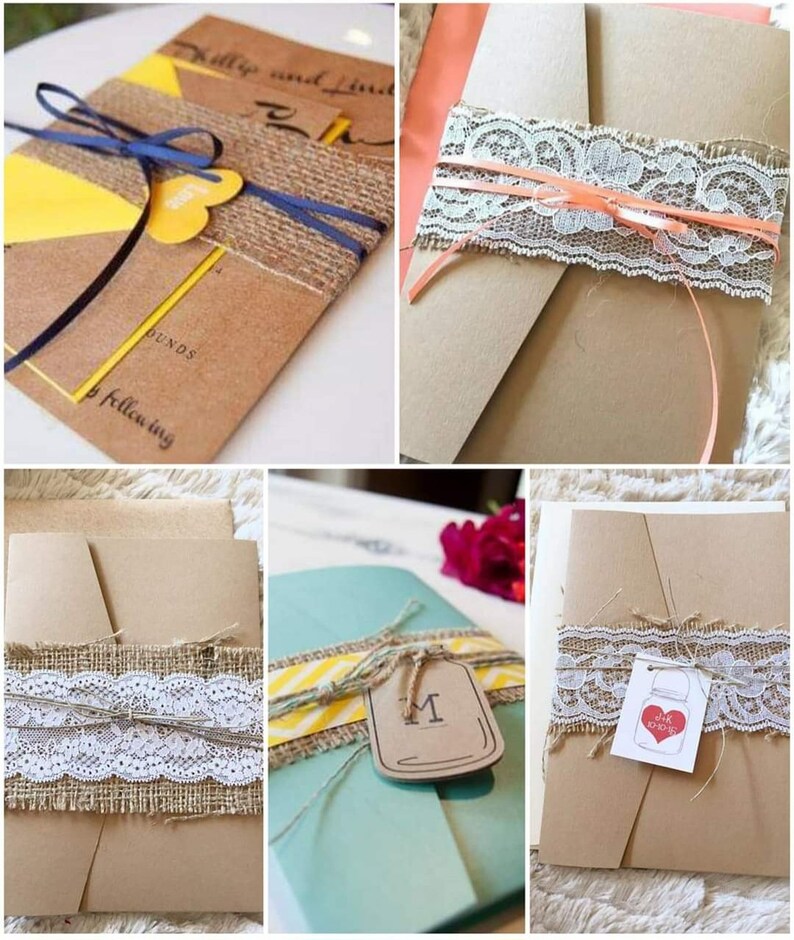 Rustic Wedding Invitations Barn Wedding Invitation Pocket Wedding ...