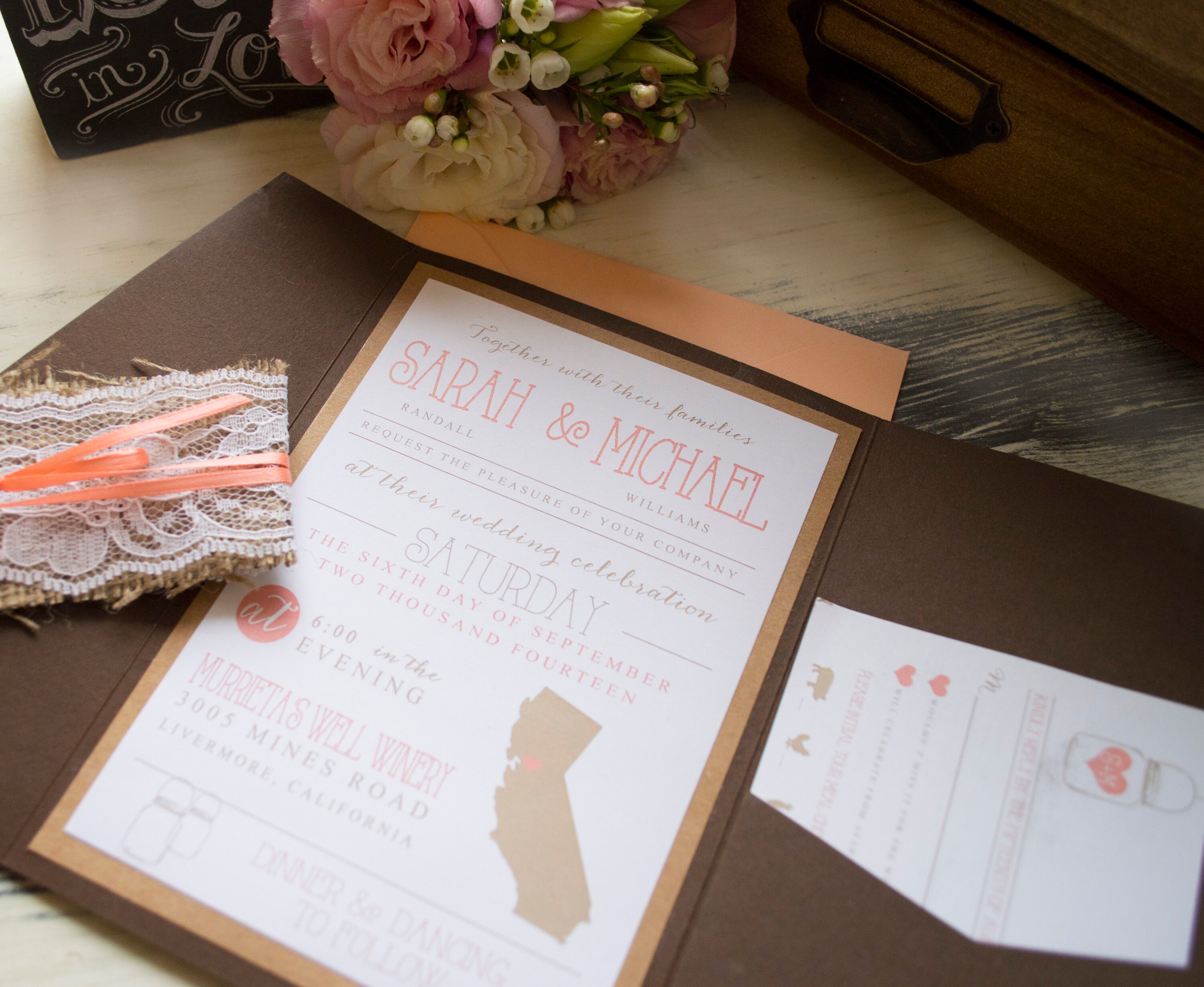Barn Wedding Invitations Rustic Wedding Invitations Pink Wedding ...