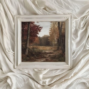 Autumn Forest Oil Painting/ Printable Digital Art/ Wall Art/ Fall ...