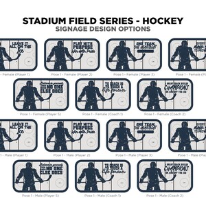 Custom Hockey Stadium Sign, Personalized Coach Sign, Personalized Ice ...