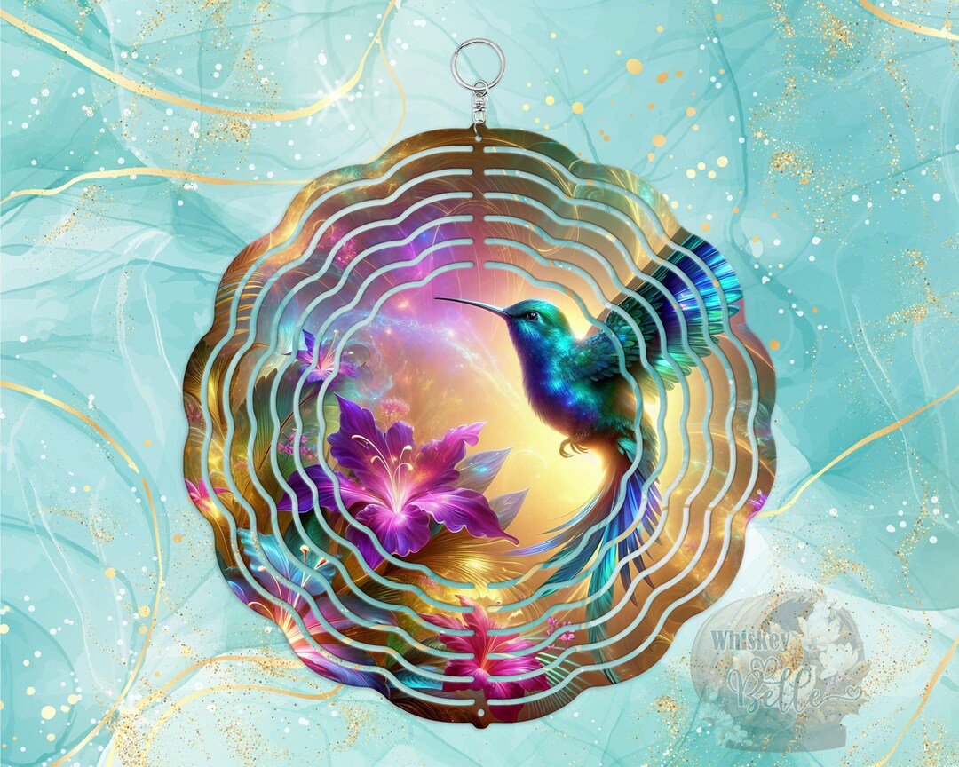 Hummingbird Digital Art Download, Vibrant Floral Wall Art, Psychedelic ...