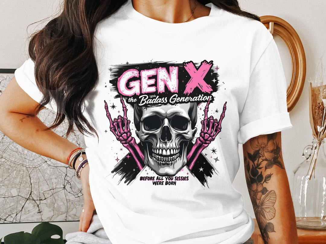 Gen X Sublimation Digital Download Png, Badass Generation Clipart ...