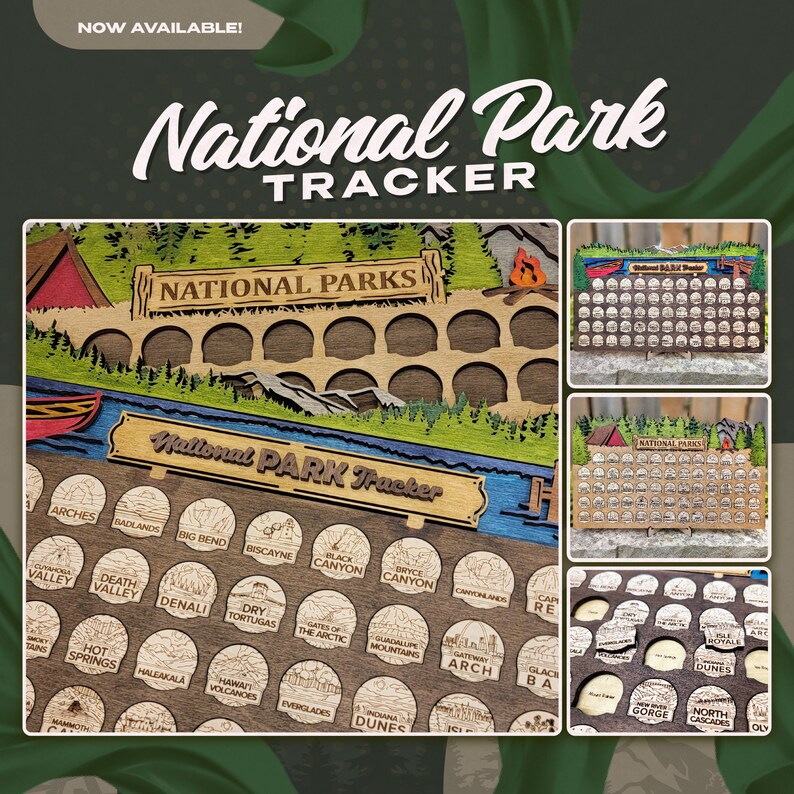 Custom US National Parks Tracker, National Parks Marker, Travelers Map ...