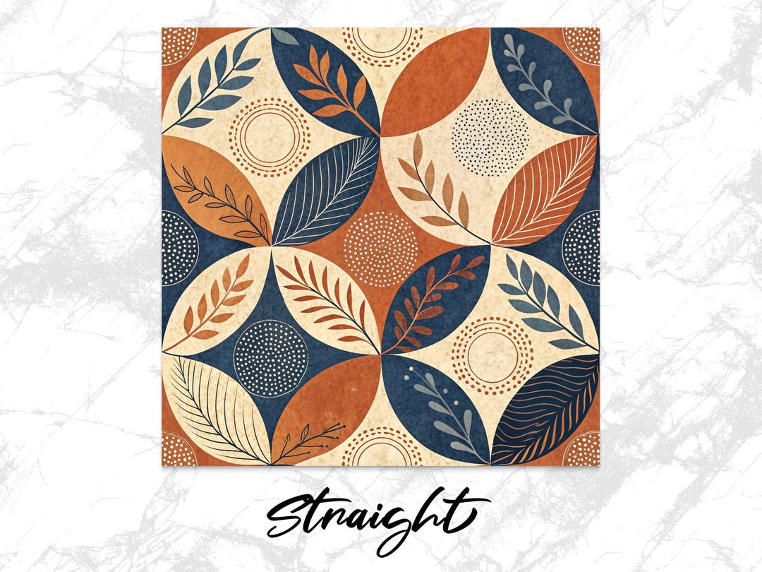 Abstract Leaf Pattern Digital Download, Geometric Leaf Art Print ...