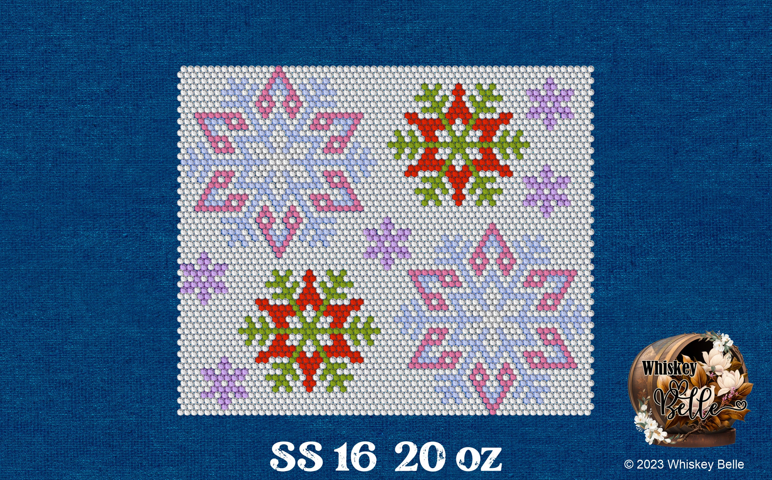 Snowflakes SS16 20oz Rhinestone Tumbler Template Pattern - Etsy