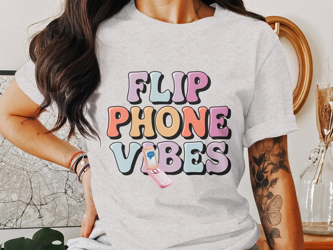 Retro Flip Phone Vibes Design, 90s Nostalgia Digital Download, Vintage ...