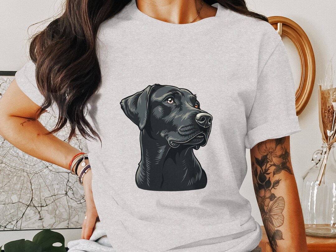 Black Labrador Digital Download, Dog Illustration for Shirts, Labrador ...