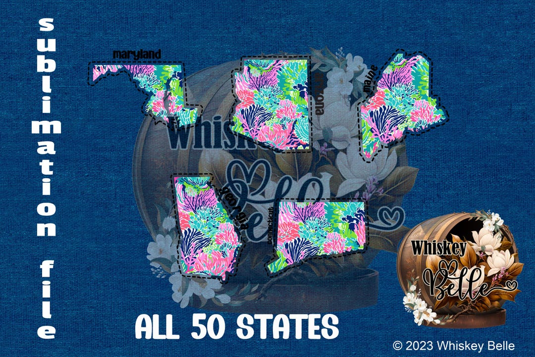US State Bundle Digital Download, Vermont State Art, Vibrant Pattern ...