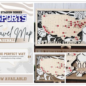 Baseball Park Map Tracker, Baseball Stadium Tracker Map, Baseball Lover ...