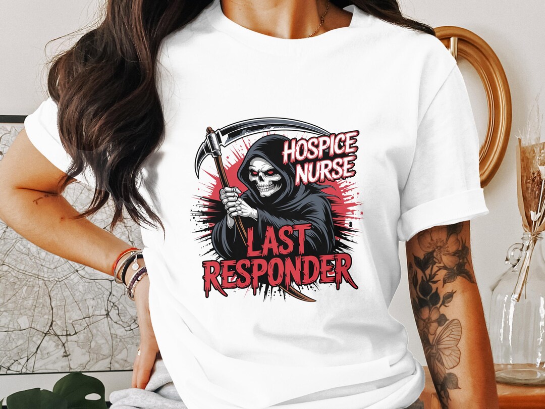 Hospice Nurse Grim Reaper PNG Digital, Last Responder DTF Sublimation ...