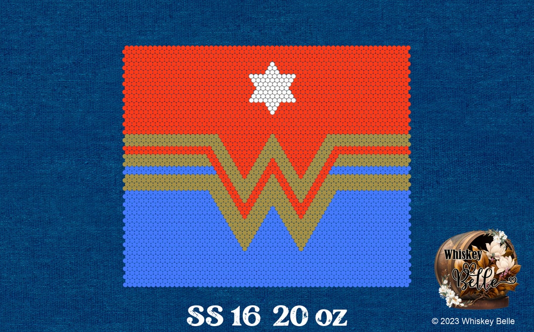 SS16 20oz Rhinestone Tumbler Template Wonder Woman Pattern, Digital ...