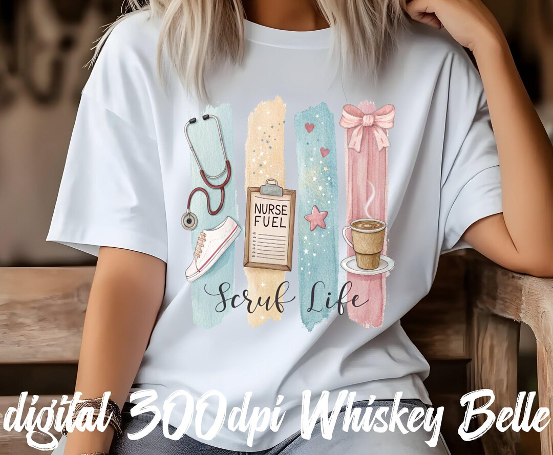Nurse Fuel Medical Digital Download Art, Scrub Life Nurse Poster ...