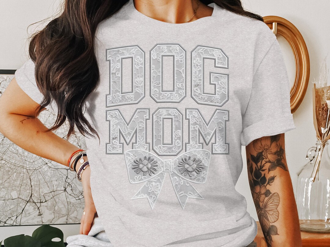 Dog Mom Digital Download, Lace Text Dog Mom Print, Dog Mom Wall Art ...