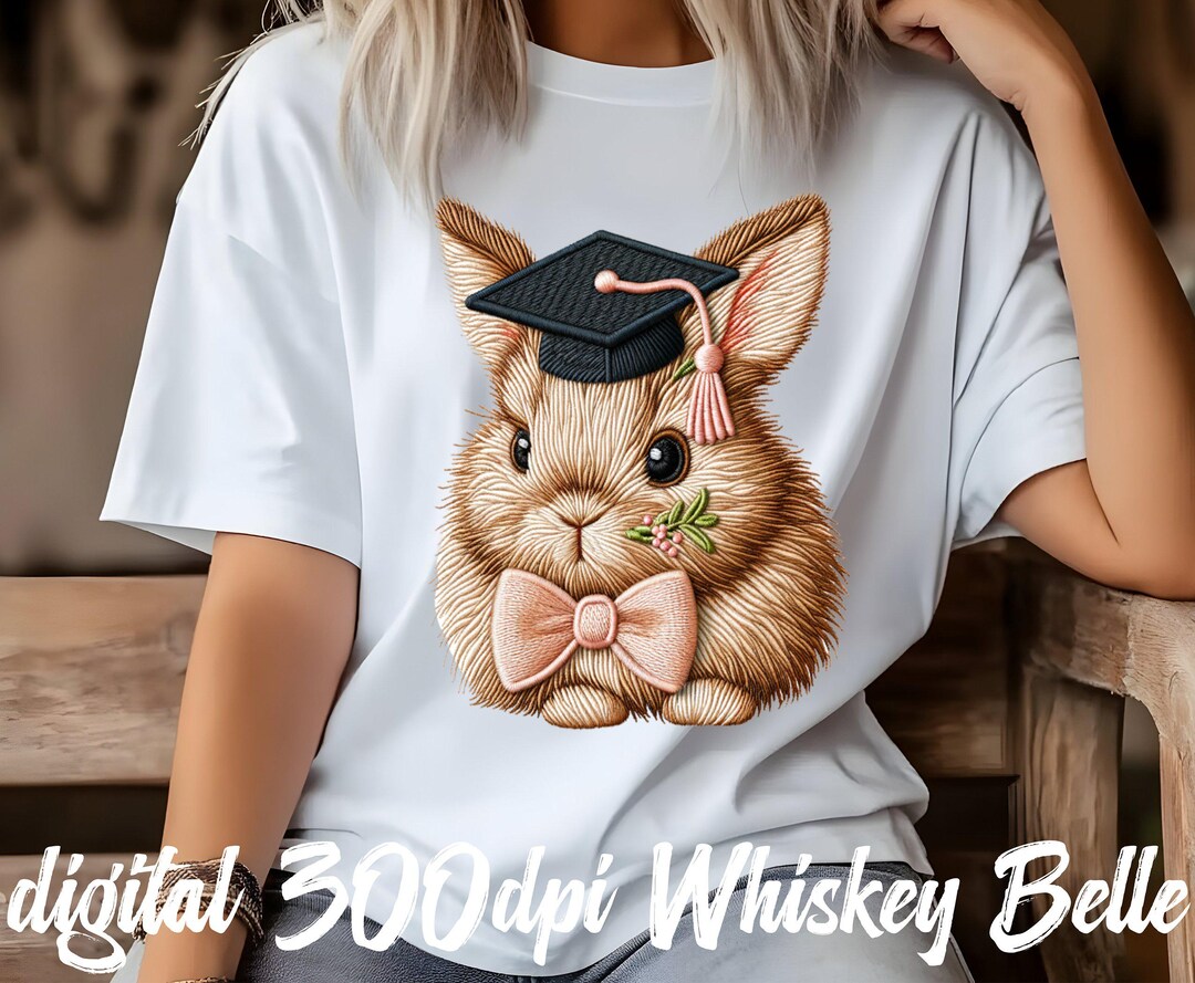 Cute Graduation Bunny Sublimation PNG, Digital Download, High ...