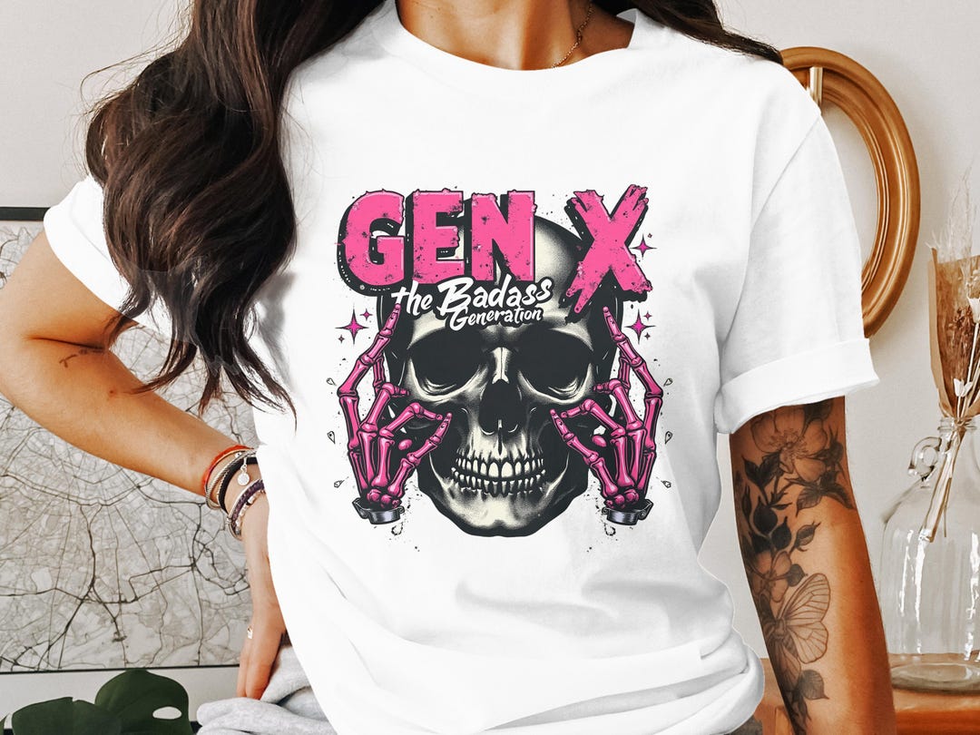Gen X Skull Digital, Sublimation Digital Download Png, Badass ...
