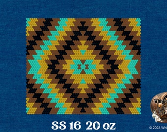 20oz 16ss White Buffalo Aztec Rhinestone Template, Rhinestone Tumbler ...