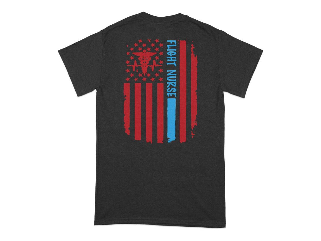 Flight Nurse Caduceus American Flag Short Sleeve Shirt - Etsy