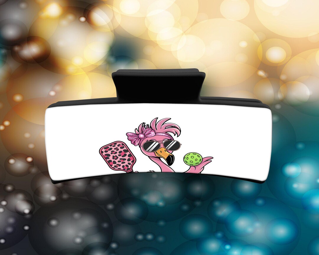 Pink Flamingo Hair Clip, Leopard Print Cool Flamingo Clip, Cute Cartoon ...