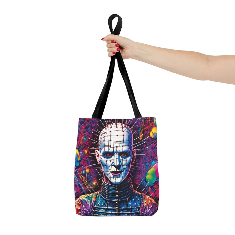 Rainbow Slasher Tote 90s Retro Colorful Canvas Tote Bag Horror ...
