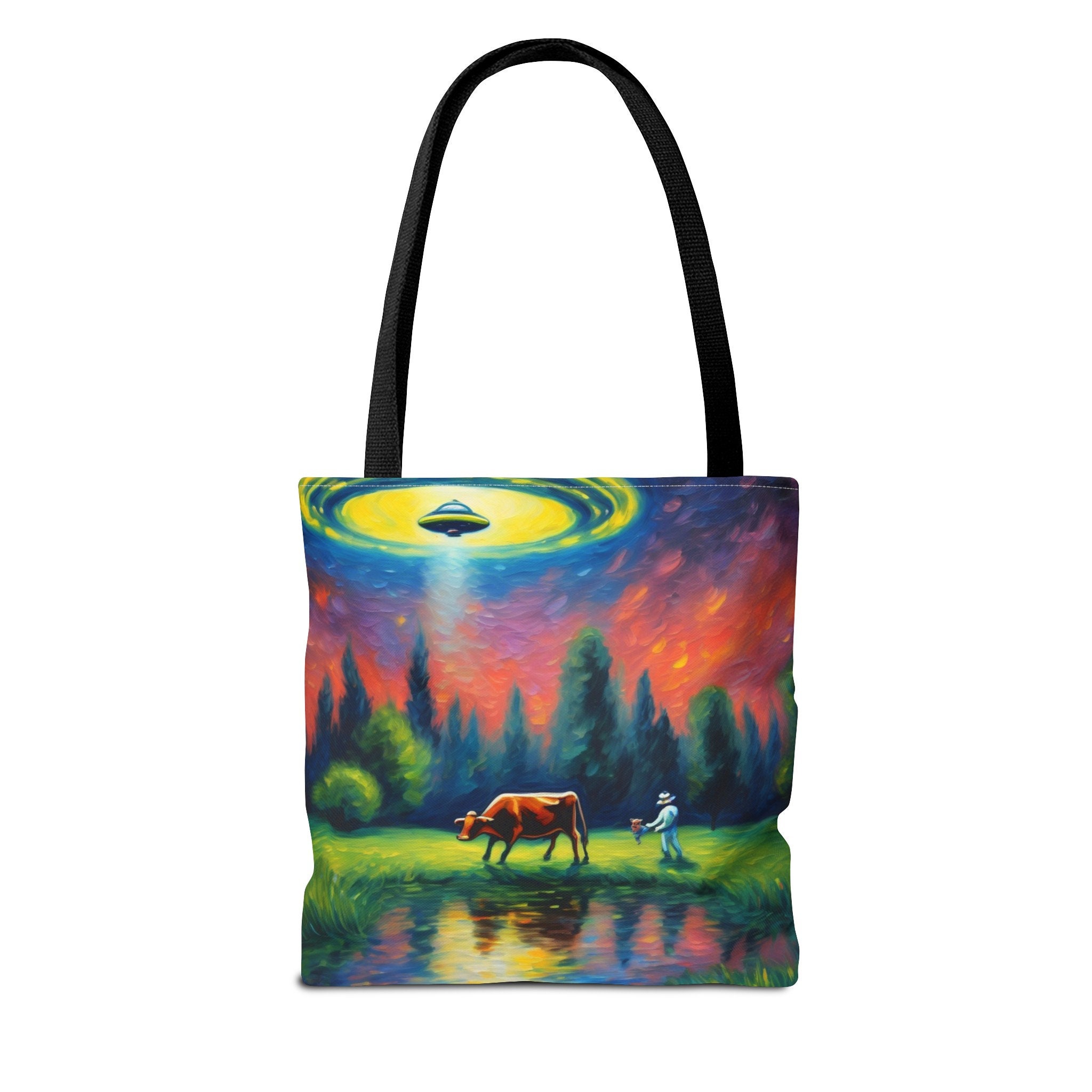 Monet UFO Cow Tote Bag - Etsy