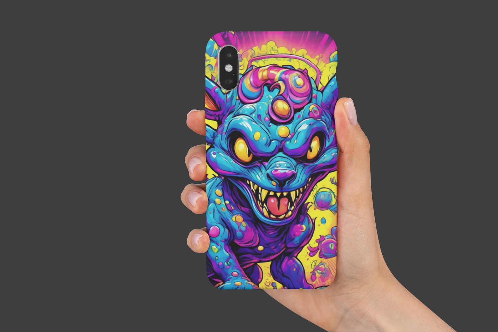 Chupacabra Phone Case 90s Retro Rainbow Cryptid Durable Phone Case Gift ...