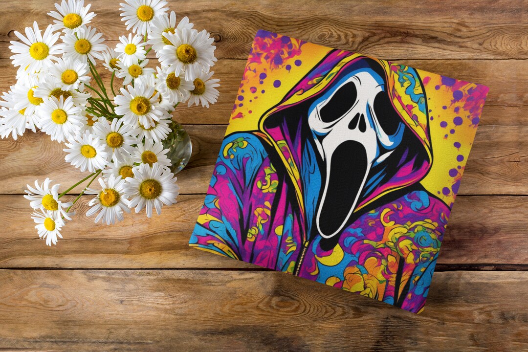 Colorful Horror Throw Pillow Halloween Housewarming Gift for Horror Fan ...
