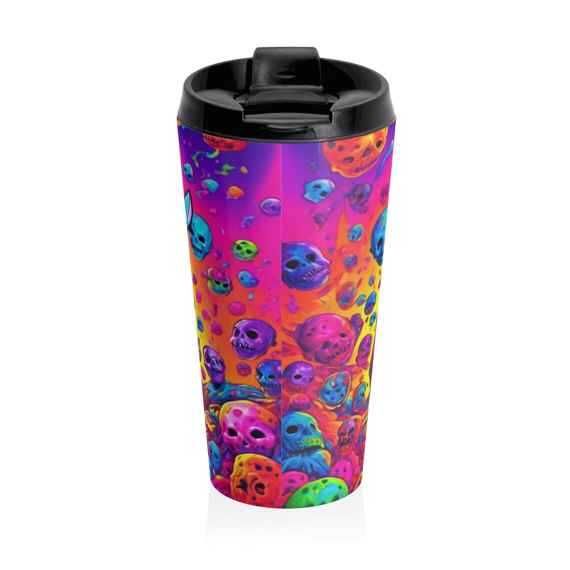 Rainbow Slasher Stainless Steel Travel Mug 90s Nostalgia Gift Rainbow ...
