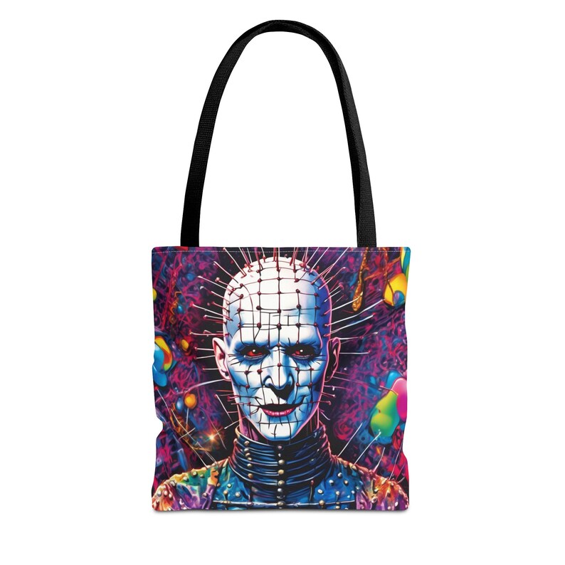 Rainbow Slasher Tote 90s Retro Colorful Canvas Tote Bag Horror ...