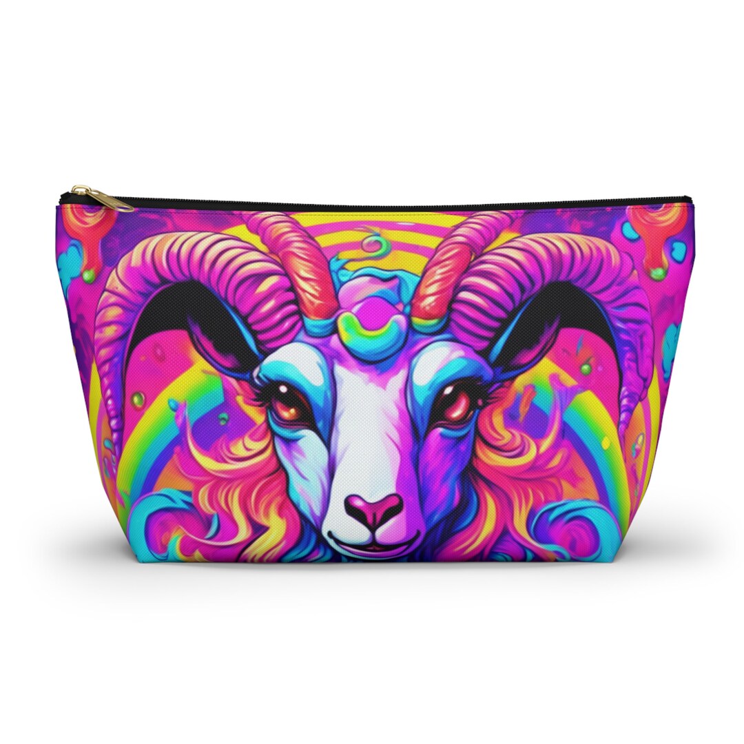 Vibrant Rainbow Demon Goat Pouch Perfect for 90s Nostalgia - Etsy