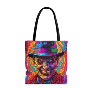 Rainbow Nightmare Tote Bag 90s Retro Canvas Tote Bag Horror Tote Bag ...