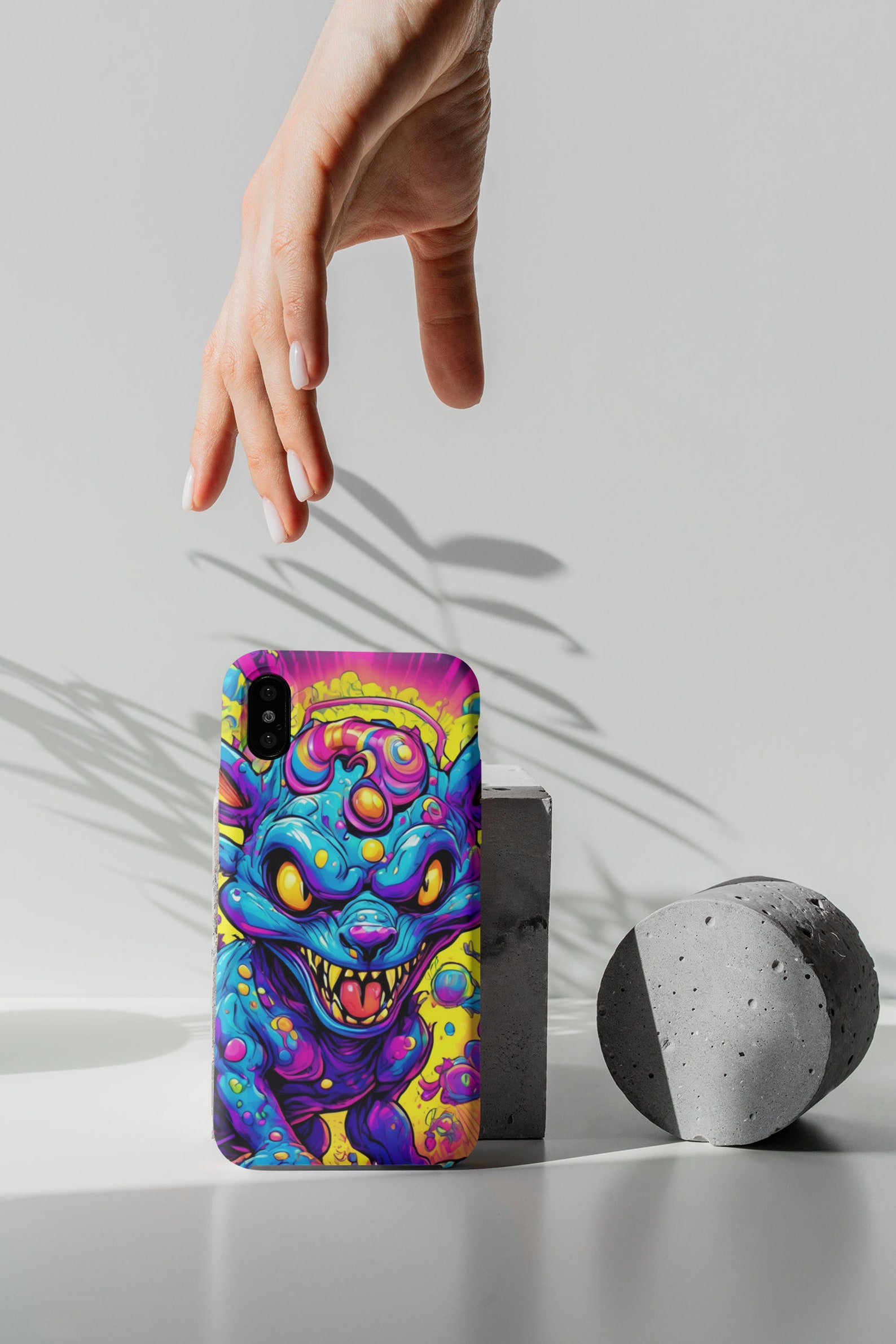 Chupacabra Phone Case 90s Retro Rainbow Cryptid Durable Phone Case Gift ...