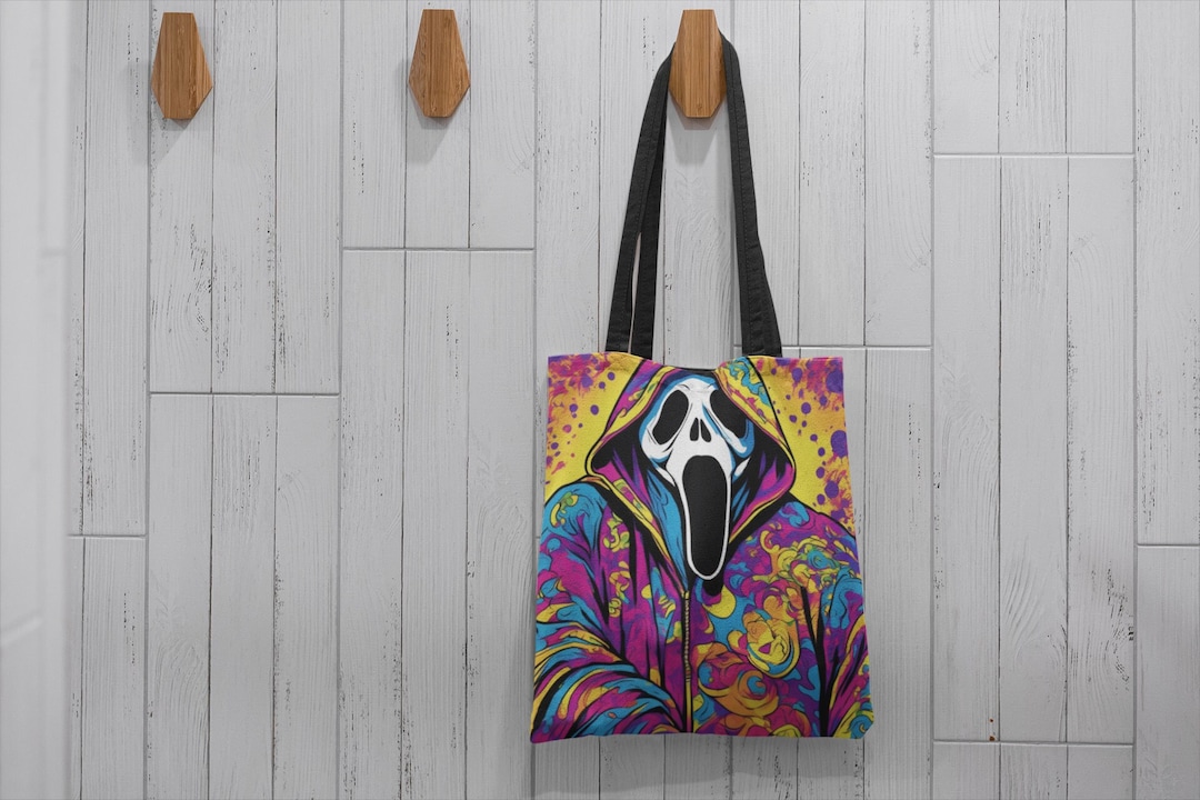 Colorful Horror Tote Bag Unique Trick or Treat Bag Halloween Gift for ...