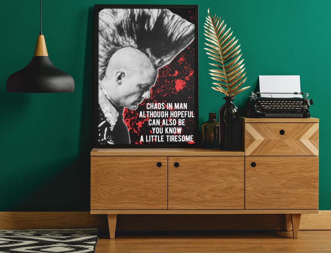 SLC Punk Quote Poster Chaos in Man Quote Wall Art Steve-o Movie Poster ...