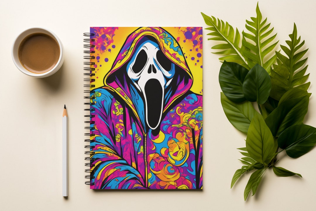 Rainbow Horror Spiral Notebook | Gift for Halloween | Lined Notebook ...