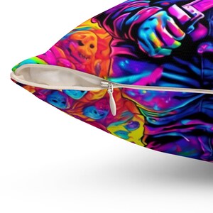 Rainbow Slasher Double Sided Decorative Square Pillow, Horror Throw ...