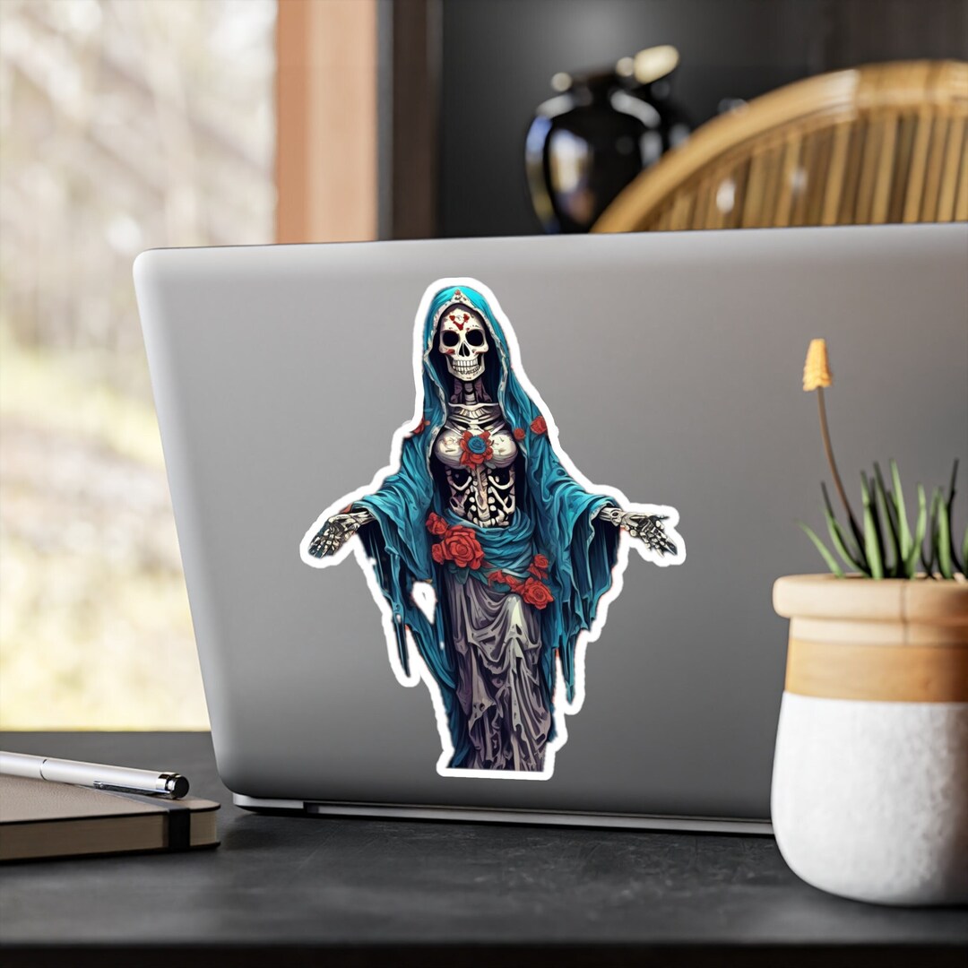 Santa Muerte Vinyl Decal Whimsical Halloween Waterproof Sticker ...