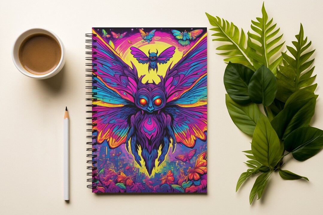 Rainbow Mothman Spiral Notebook | Gift for Conspiracy Theory Fan ...